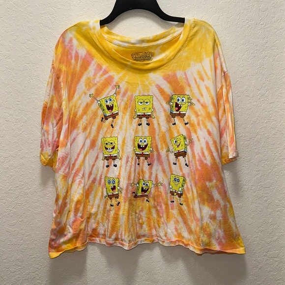Nickelodeon | Tops | 2x Spongebob Crop Top Tiedye | Poshmark